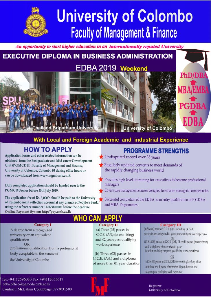 EDBA-2019-Ad | Faculty of Management & Finance