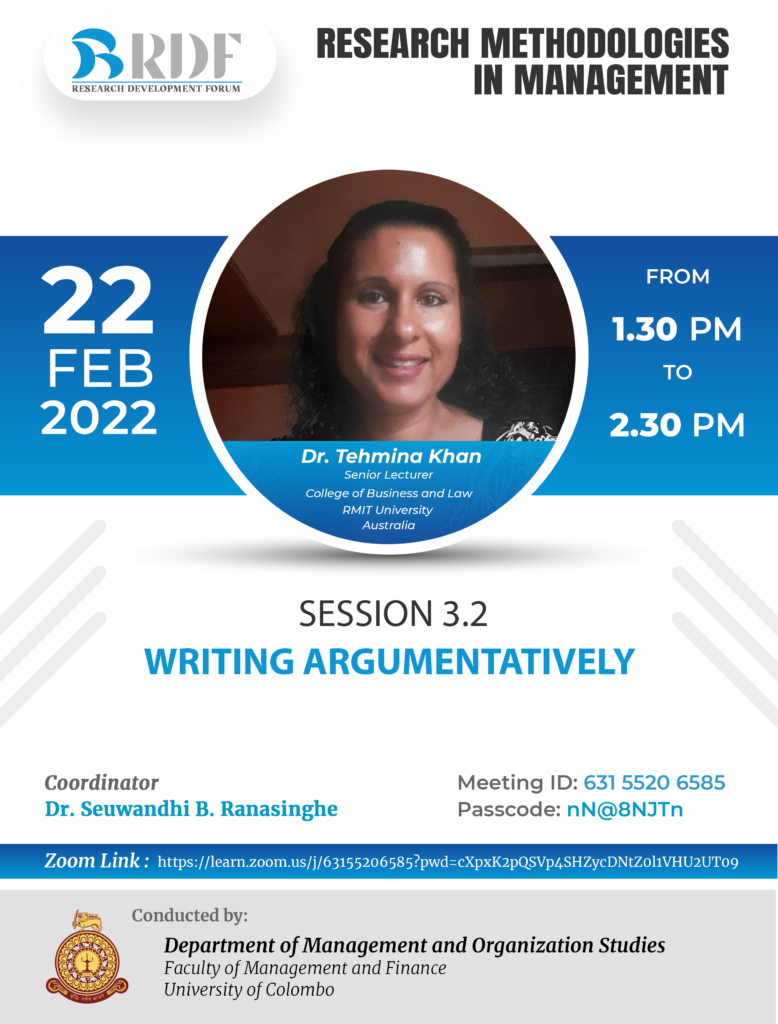 Session 8 | Faculty of Management & Finance