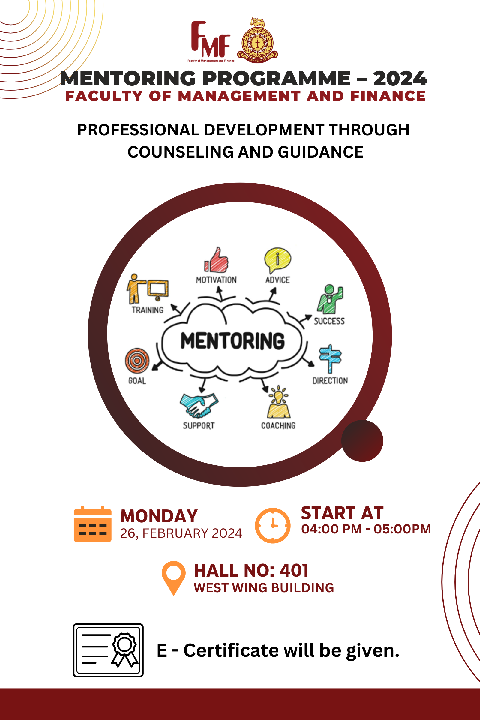 Inaugural session- “FMF Mentoring Programme” – 2024 | Faculty of ...